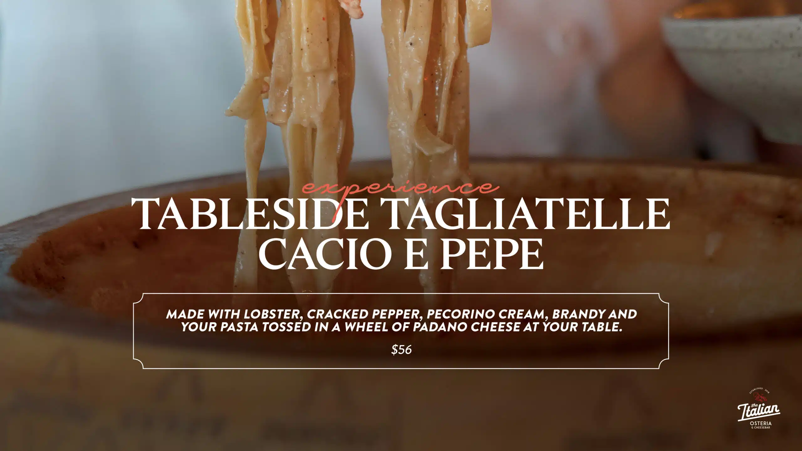 Experience Tableside Tagliatelle Cacio E Pepe at The Italian Osteria ...